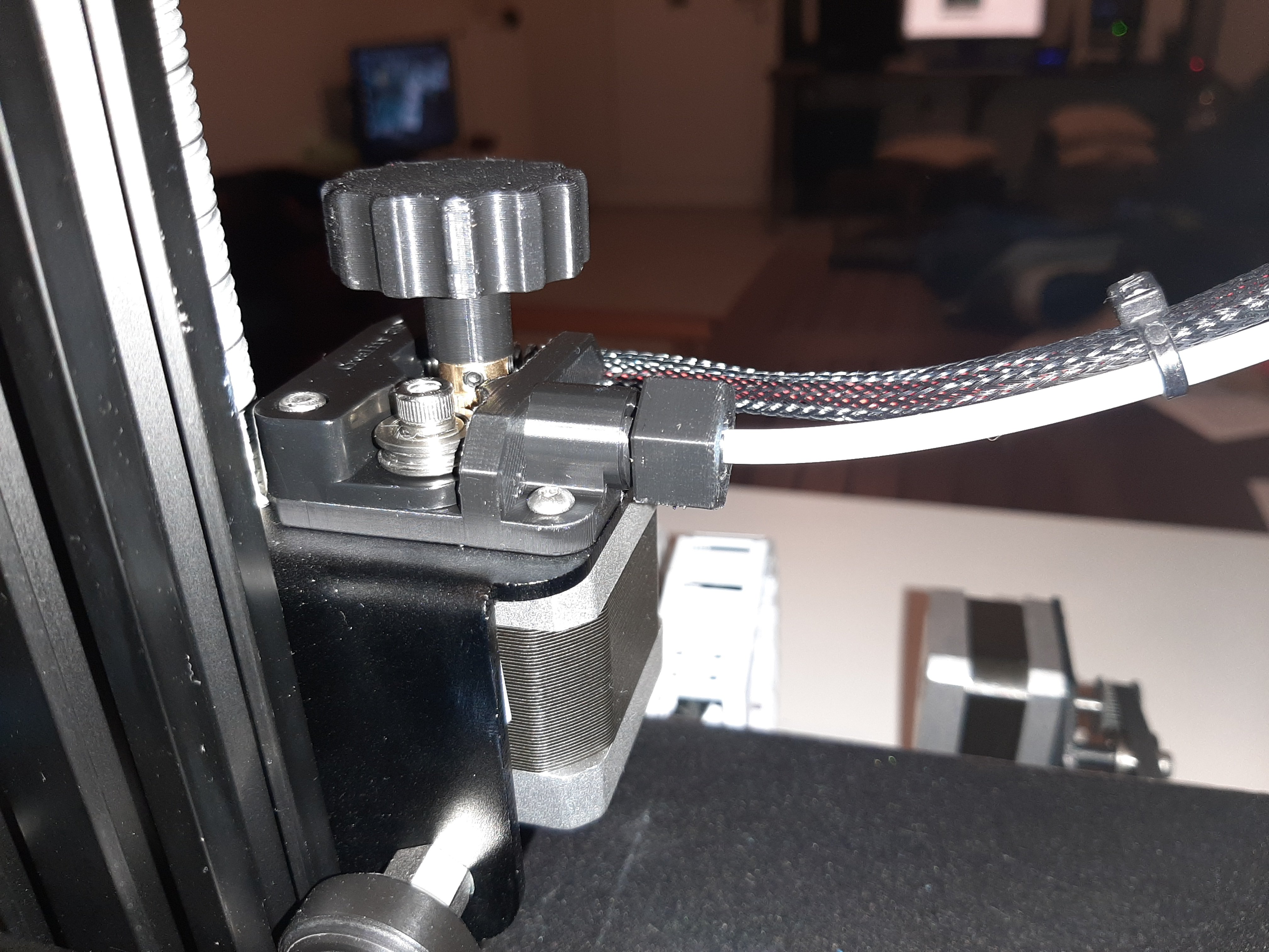 3D printed Ender & CR10 Filament Extruder Block with Threaded Coupler ...