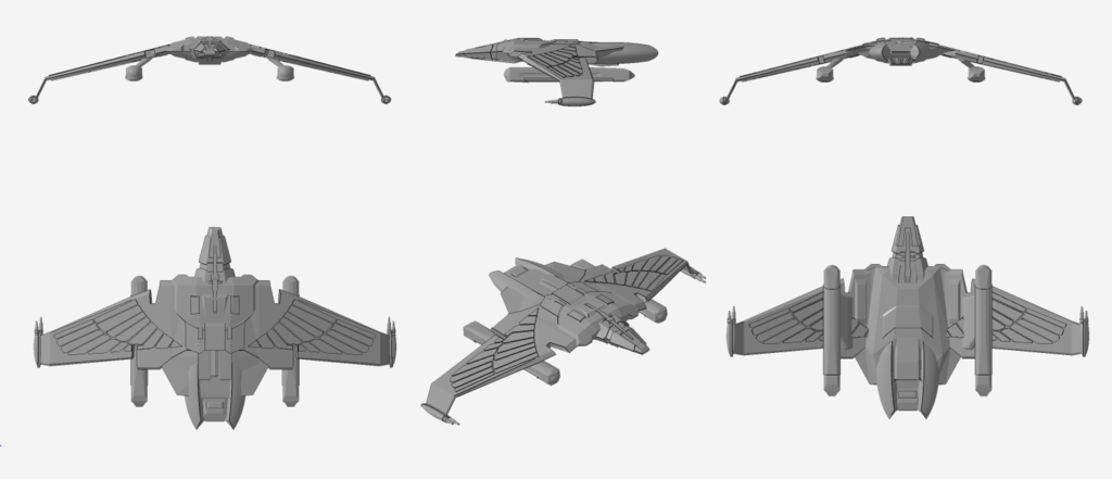 🪶 FASA Romulan “Wing” Cruisers: Star Trek starship parts kit expansion ...