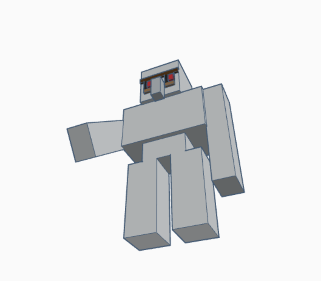 Fichier STL Iron Golem Minecraft Mob 👹・Modèle pour imprimante 3D à ...