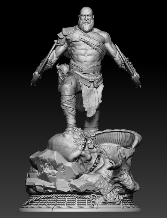 👹 Kratos from God of War 2018・ 3D File for 3D printing・Cults