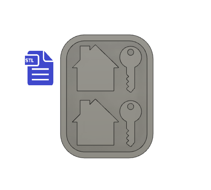 3D file House & Key Silicone Mold Tray 🏠・3D printable model to download ...