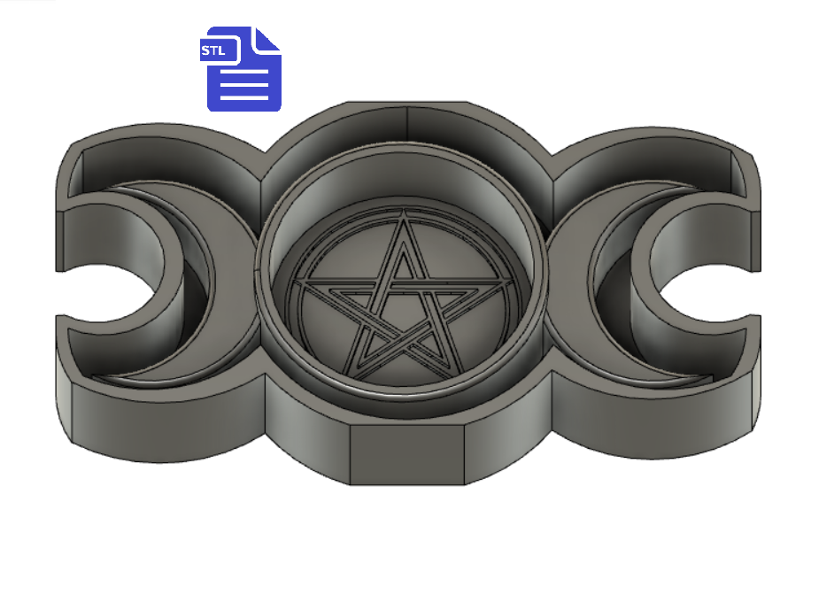 3D file Triple Moon Dish Silicone Mold Tray 🌙・3D printable design to ...