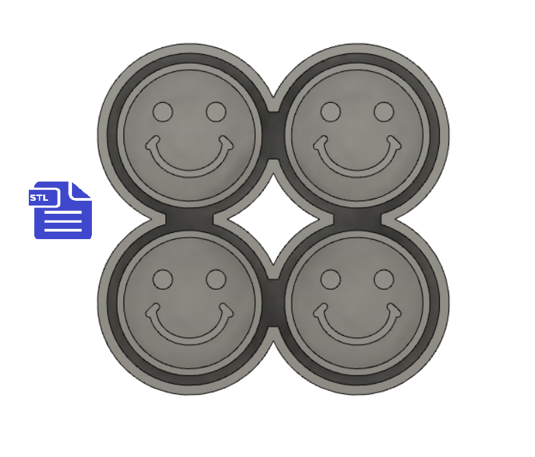 3D file Smiley face Silicone Mold Tray 🪔・3D printer design to download ...