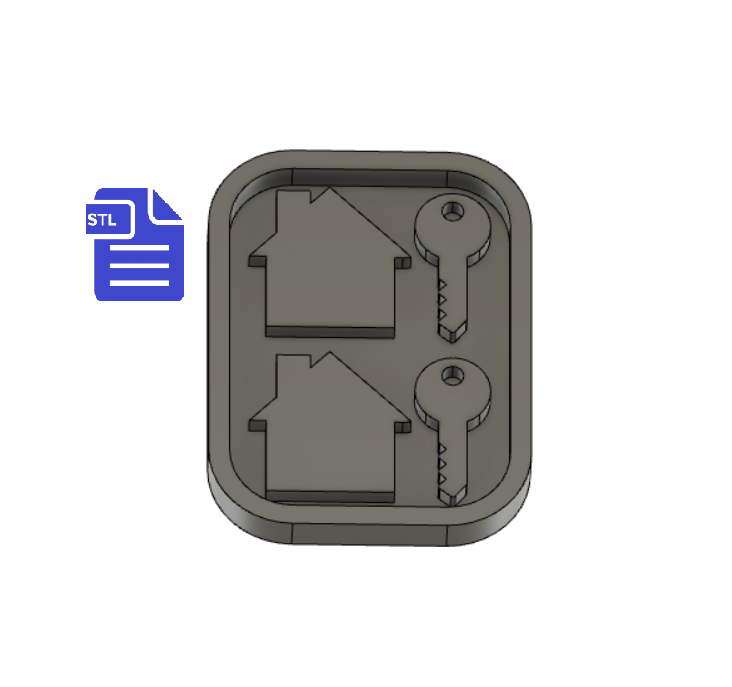 3D file House & Key Silicone Mold Tray 🏠・3D printable model to download ...