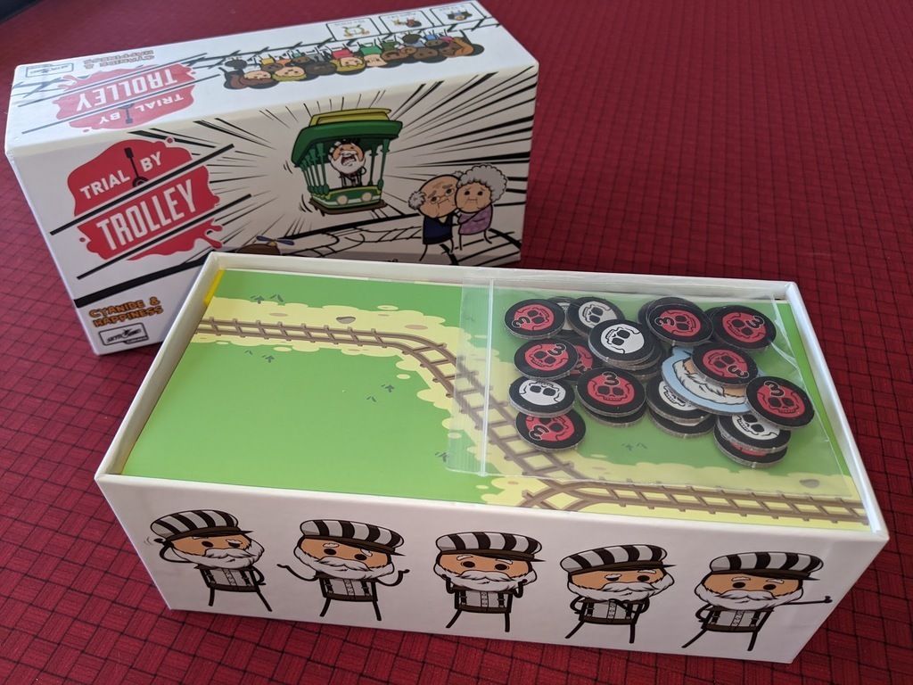 📦 Trial By Trolley Board Game Box Insert Organizer・Free STL File for ・Cults