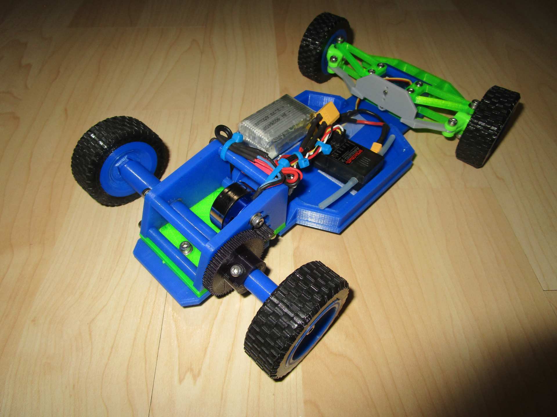 🚗 Fully 3D printable 1/18 rc car chassis that doesn't need bearings ...
