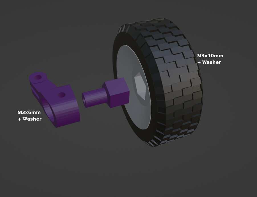 Free STL file Fully 3D printable 1/18 rc car chassis that doesn't need ...