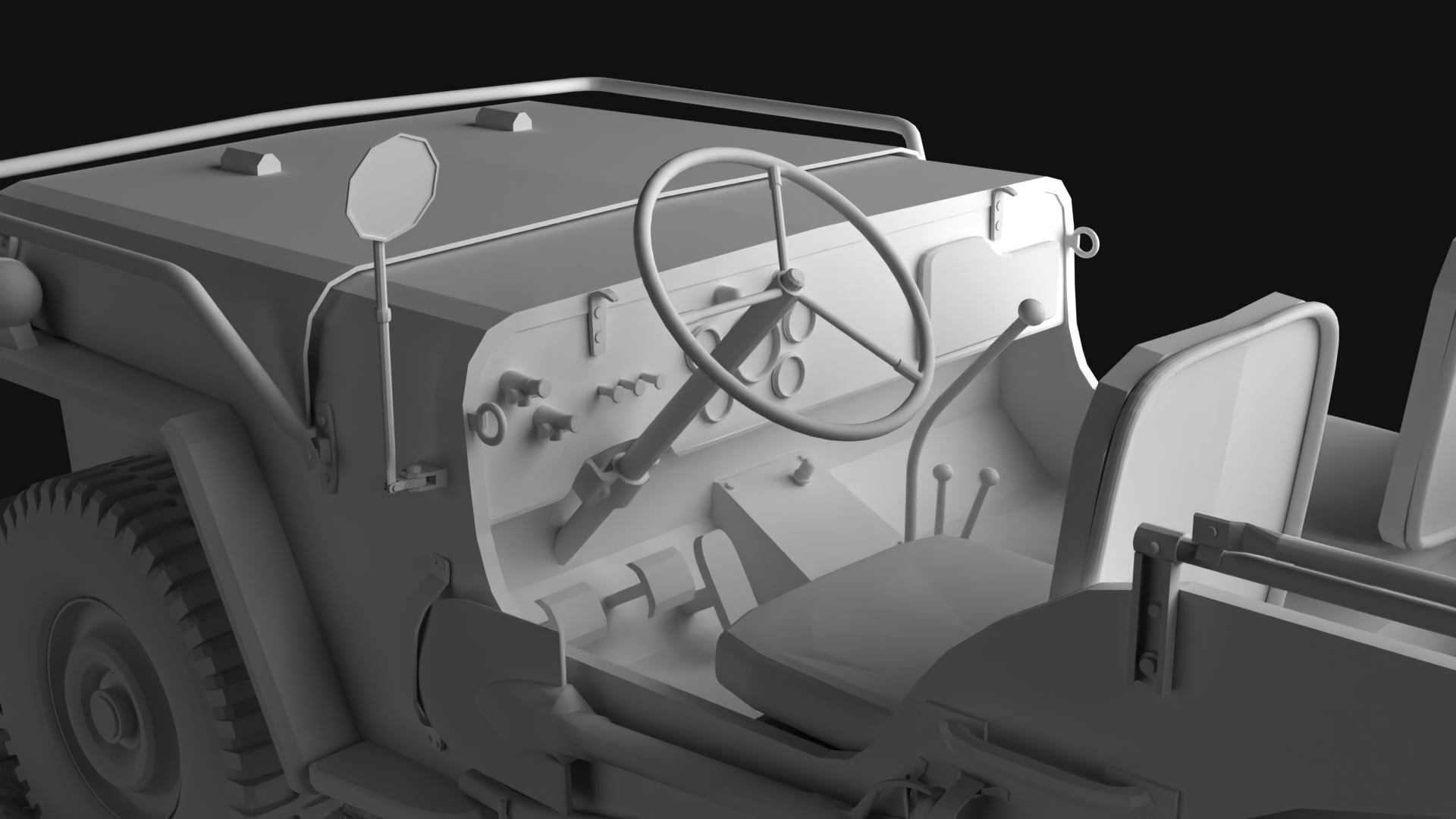 🚗 Car Model Military Jeep・ STL File for ・Cults