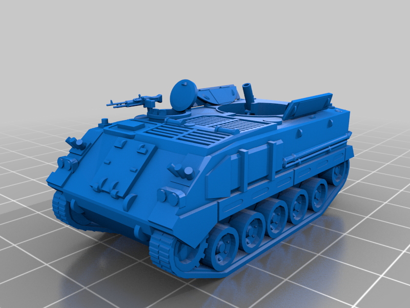 Бесплатный 3D файл Бронетранспортер FV432 + минометный расчет - 1:100 ...
