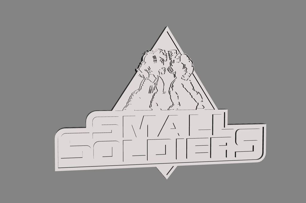 🤏 Small Soldiers Logo・Free 3D File for ・Cults