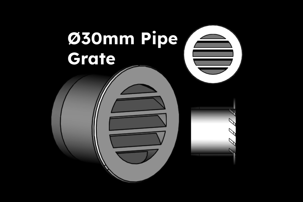 Free 3D file Ø30mm pipe grate/grille 🧹 ・Model to download and 3D print ...