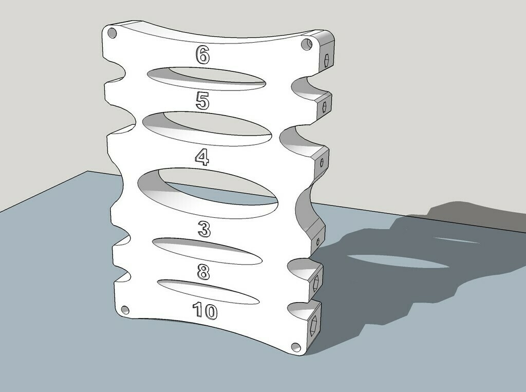 🔑 Hex Key Allen Key wall mount holder 3, 4, 5, 6, 8, & 10mm・Free 3D ...