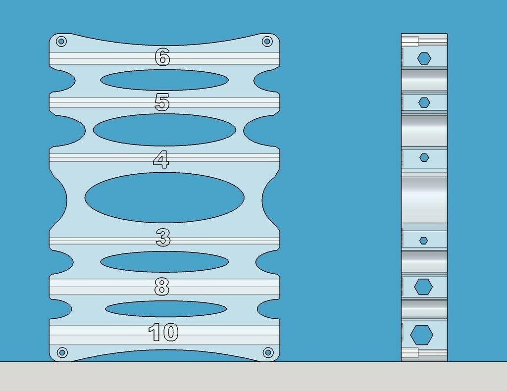 🔑 Hex Key Allen Key wall mount holder 3, 4, 5, 6, 8, & 10mm・Free 3D ...