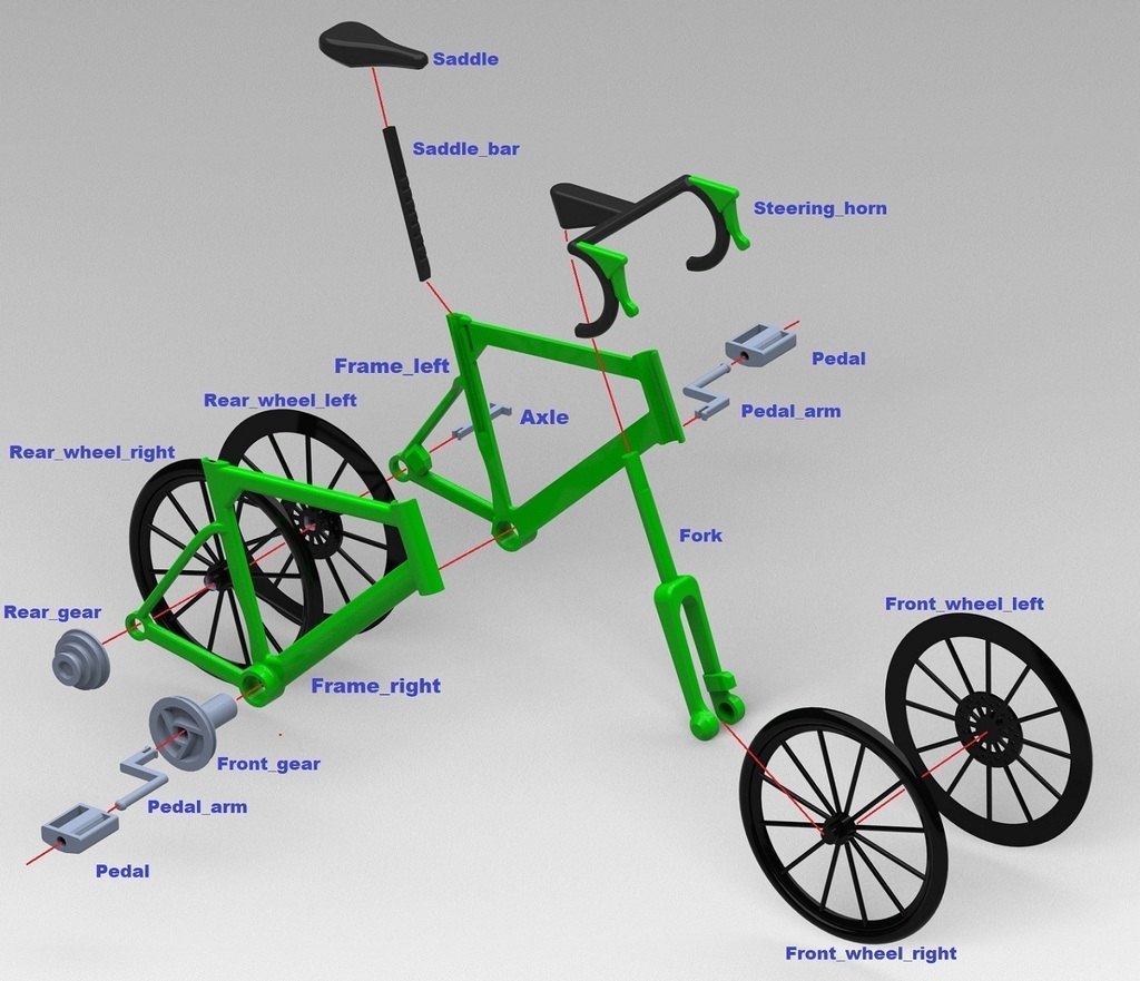 Free STL file Bycicle Bike model functional Design Merida inspired 🚲 ...