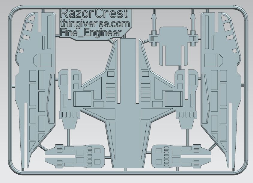 🪒 Razor Crest The Mandalorian Kit Card・Free STL File for ・Cults