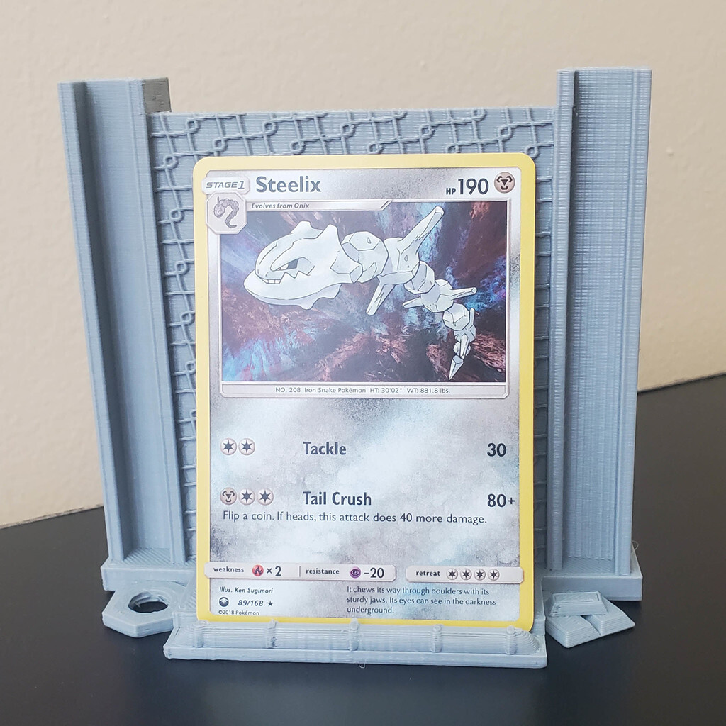 🐉 Pokemon Card Stand Steel Types・Free STL File for 3D printing・Cults