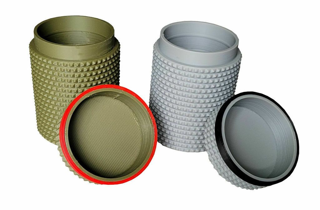 📦 Round box military style・Free STL File for ・Cults