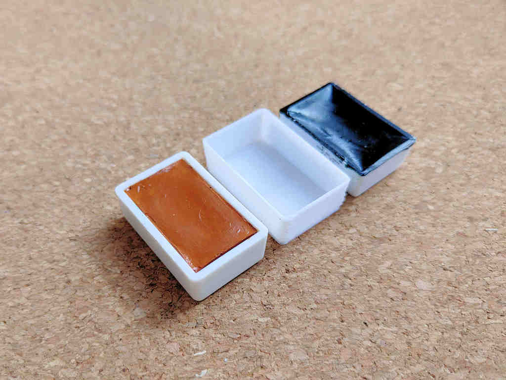 Free 3D file HALF PANS & WHOLE PANS for Watercolor or Gouache Paint ...