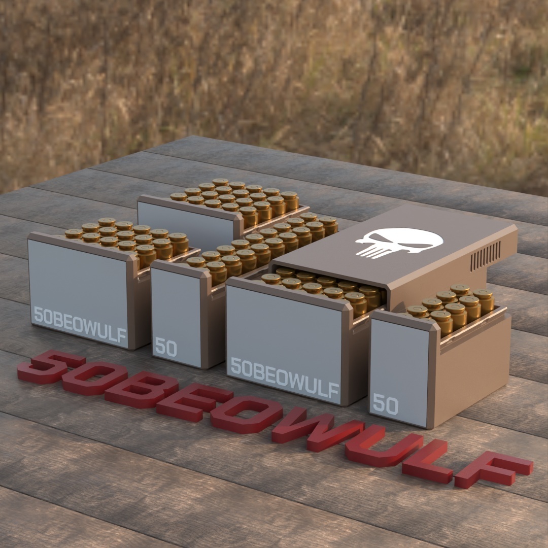 📦 BBOX AMMO BOX 50 Beowulf AMMUNITION STORAGE 10/20/25/50 ROUNDS CRATE ...