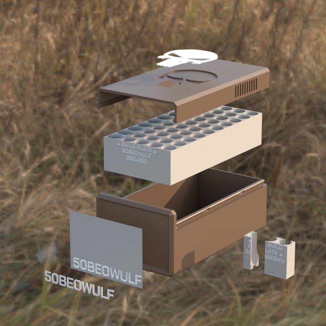 📦 BBOX AMMO BOX 50 Beowulf AMMUNITION STORAGE 10/20/25/50 ROUNDS CRATE ...