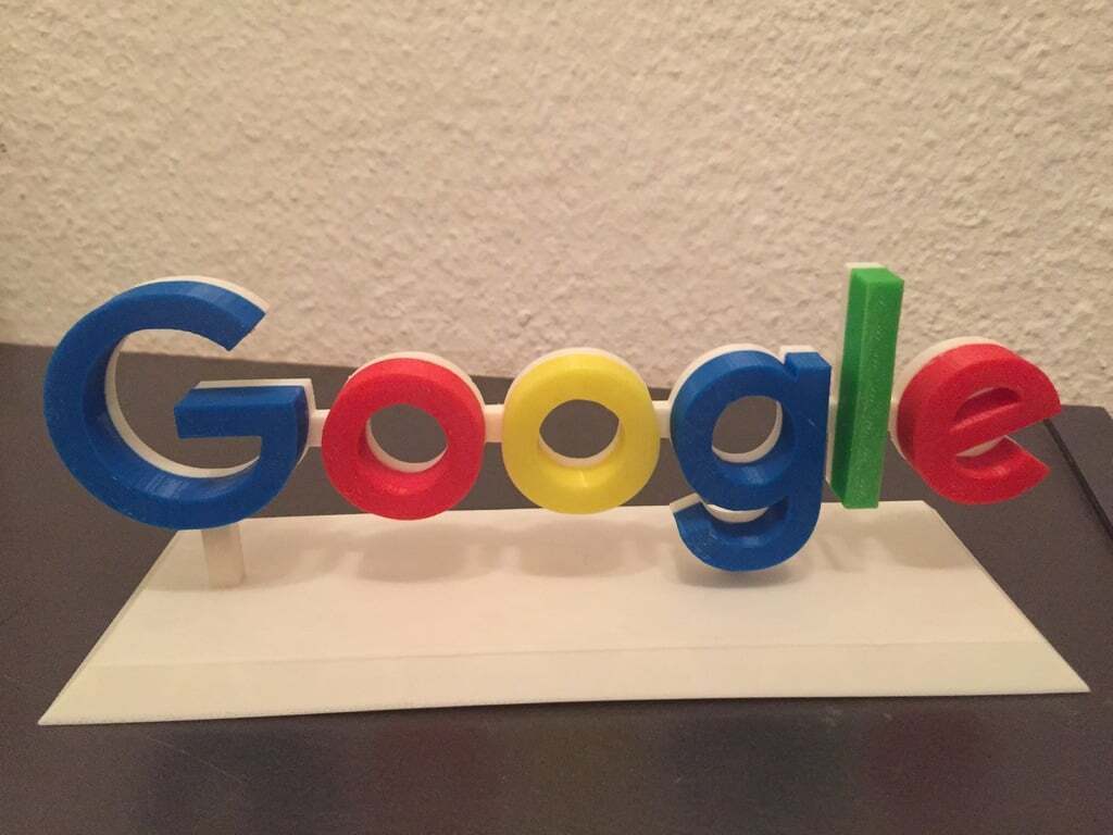 3D printing Google logo with stand・Cults