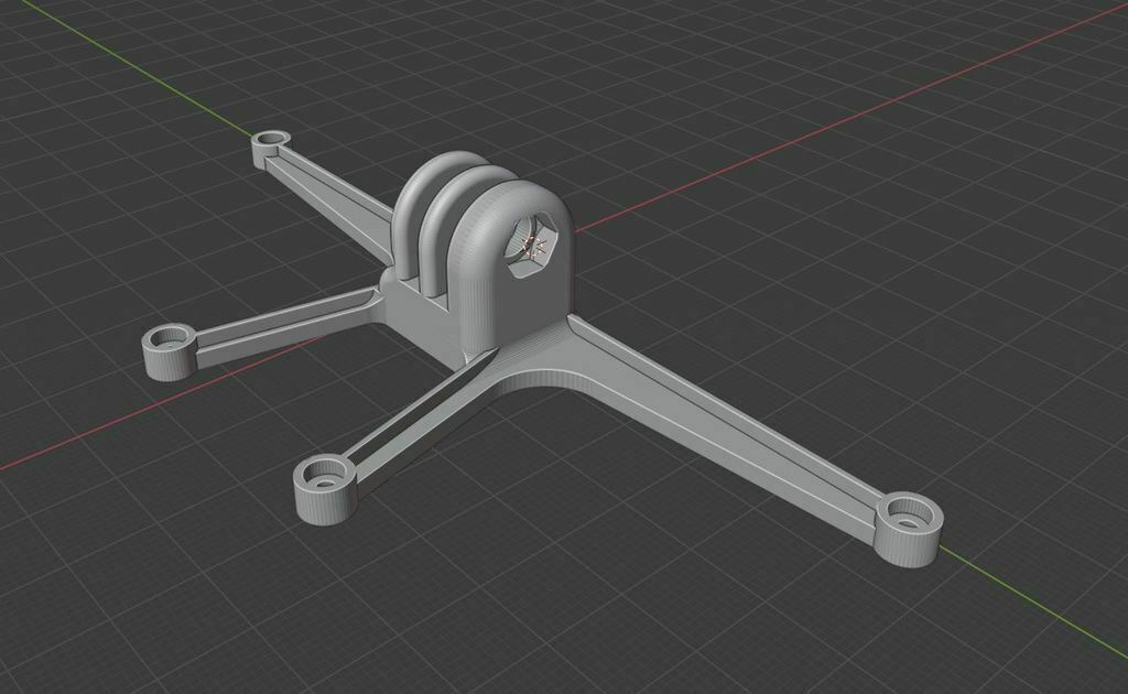 🔩 DJI FPV drone GOPRO - Action cam Mount (M5 Nut)・Free STL File for 3D ...
