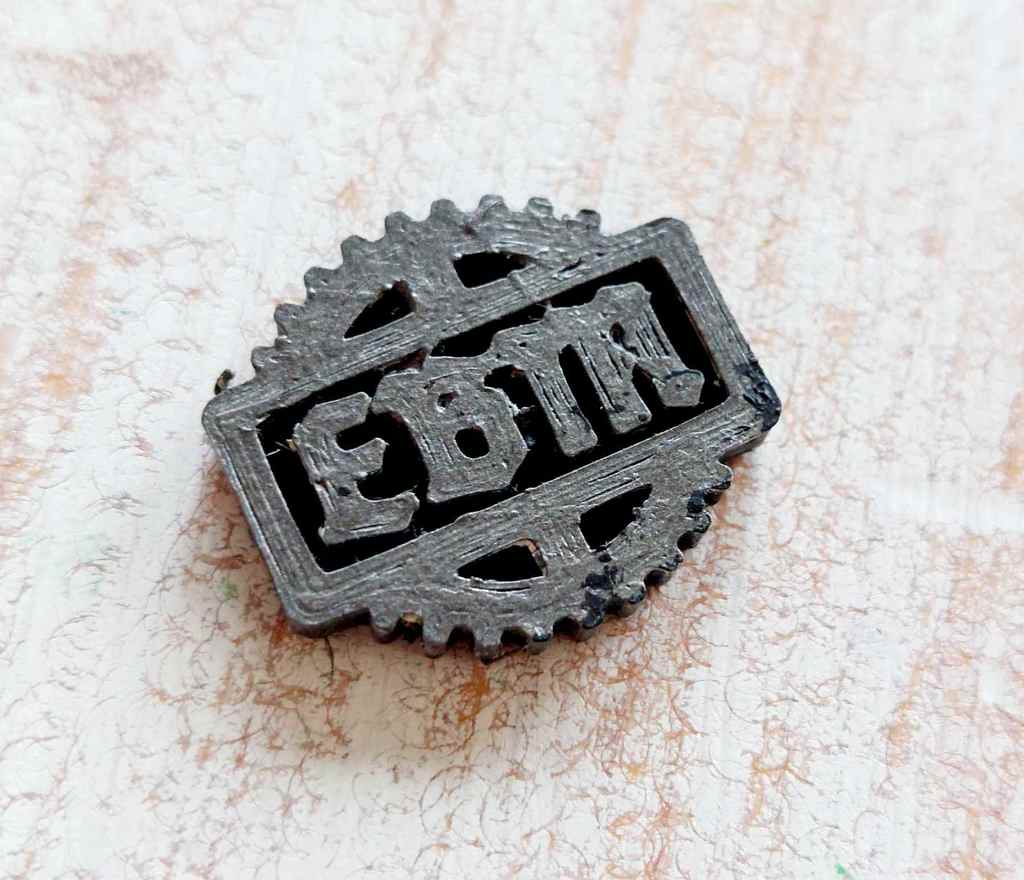Free 3D file EBM cogwheel pin 🧷 ・3D printing idea to download・Cults
