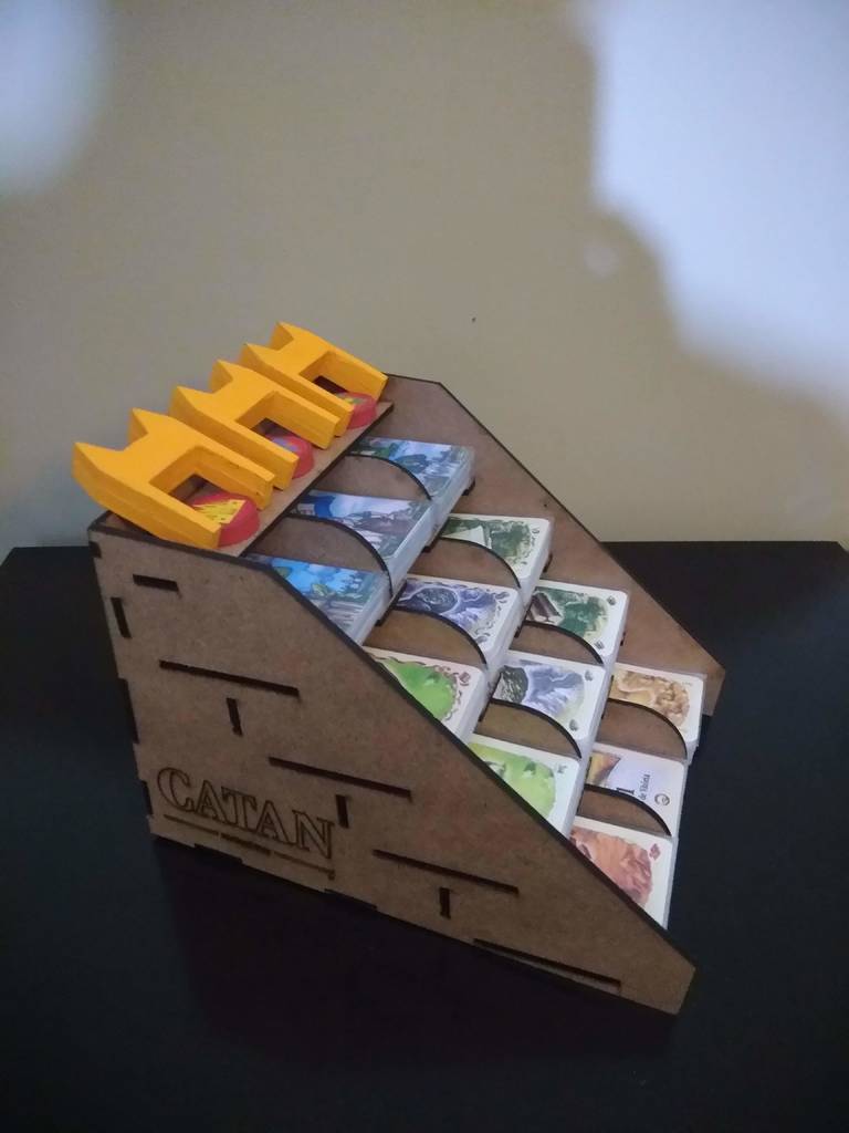 💶 12-Slot Card Tray for Catan and other Mini Euro (with sleeves)・Free ...
