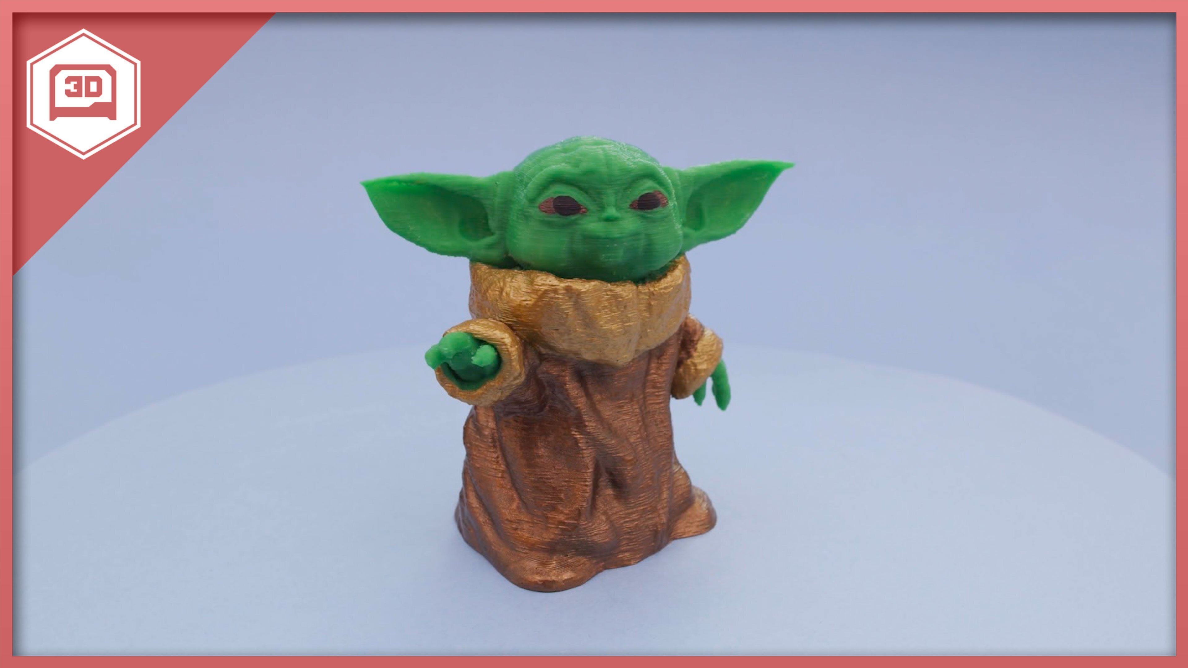 Работа Baby Yoda -like character Smiling, распечатанная в формате 3D・Cults