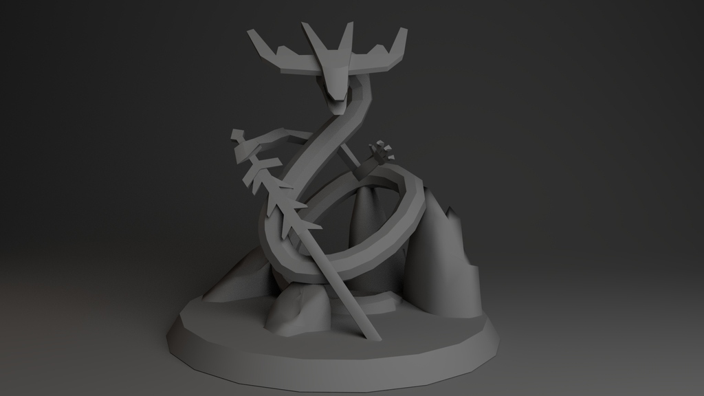 🌩️ Roaring Thunder Dragon, Triumph Dragon・Free OBJ File for 3D printing ...