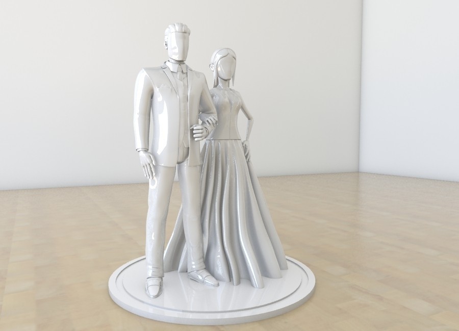 STL file Wedding couple cake decor 💒 ・3D printable design to download・Cults