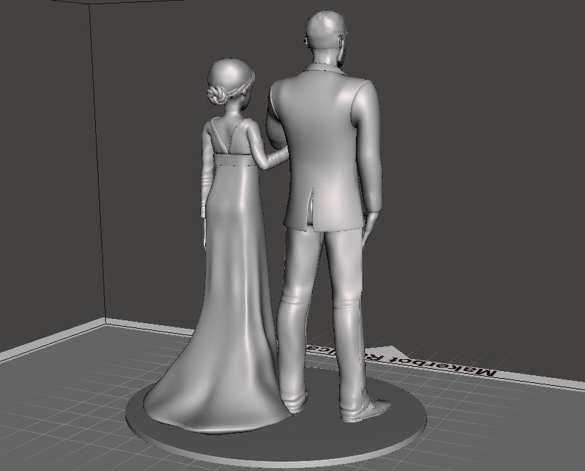 💒 Wedding couple cake decor Vrs02・ STL File for ・Cults