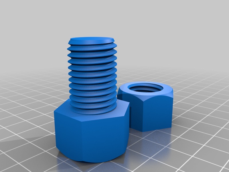 🔩 M16 screw bolt and nut・Free 3D File for ・Cults