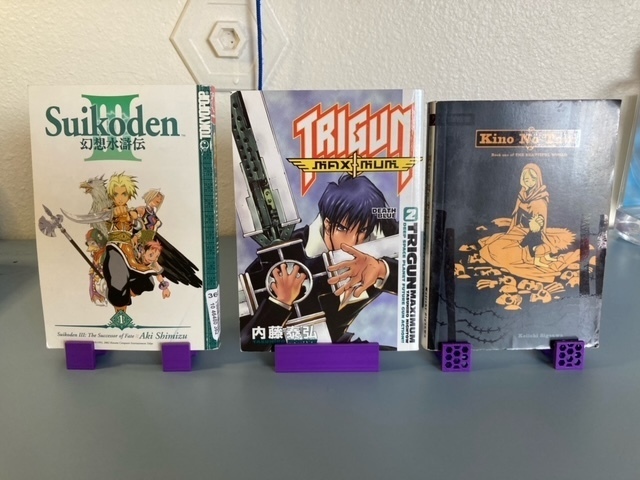 💬 Manga or Small Book Display Stand・Free 3D File for ・Cults