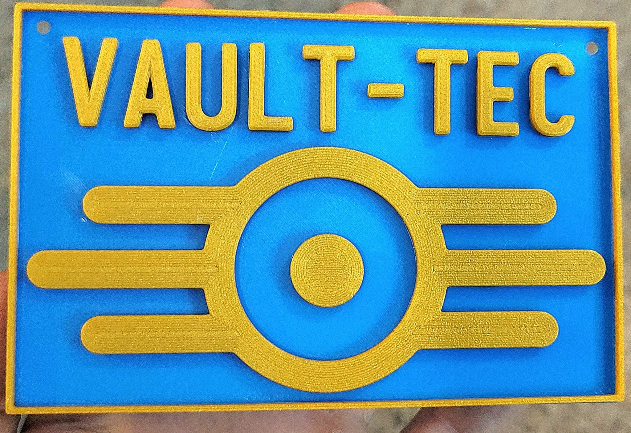 3D printed Fallout Vault-Tec Sign・Cults