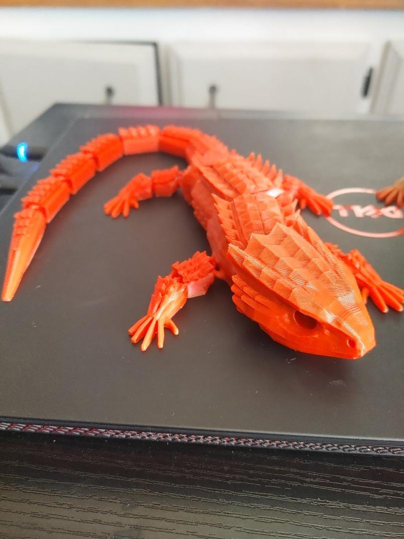 3D print Red-Eyed Crocodile Skink - Articulated・Cults
