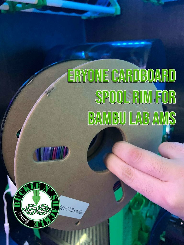 🥼 Eryone Cardboard Spool Rim for Bambu Lab AMS・Free STL File for ・Cults