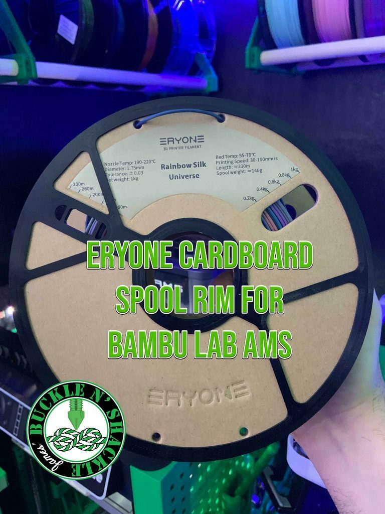 🥼 Eryone Cardboard Spool Rim for Bambu Lab AMS・Free STL File for ・Cults