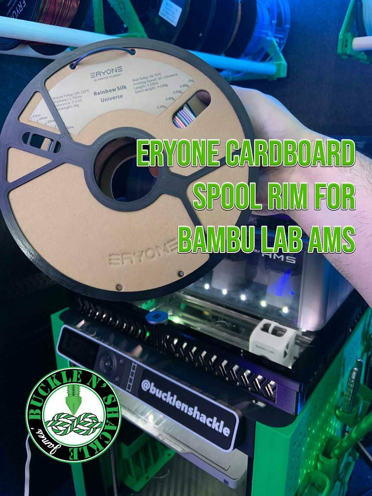 🥼 Eryone Cardboard Spool Rim for Bambu Lab AMS・Free STL File for ・Cults