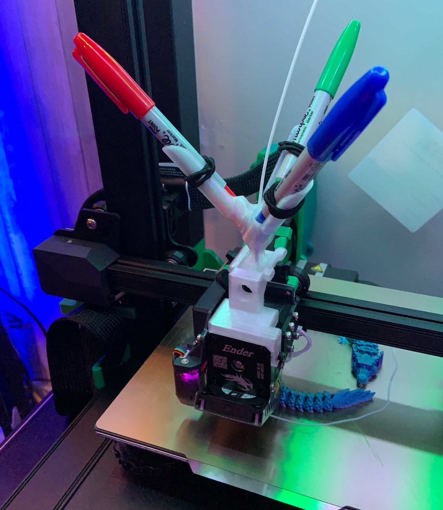 Archivo STL gratis Mezclador Sharpie con montaje de extrusor Ender 3 S1 ...