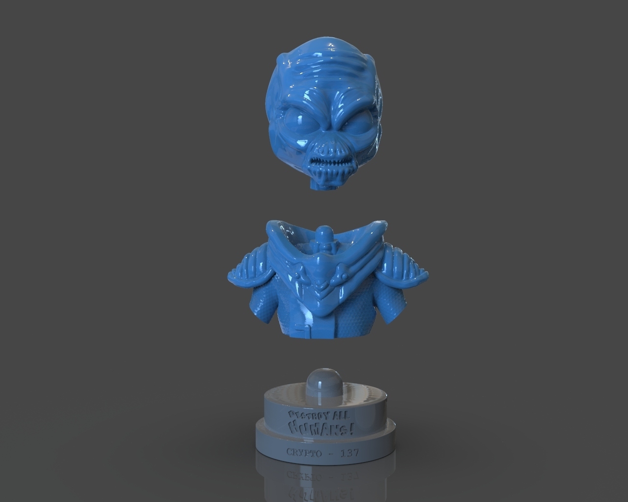 👤 Crypto 137 Destroy all Humans Bust・ 3D File for ・Cults