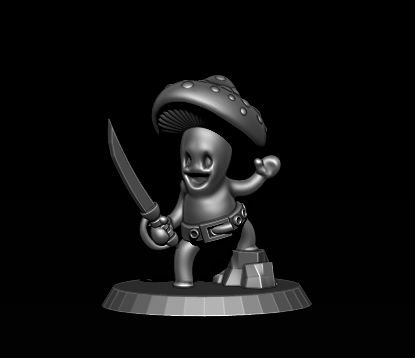 👹 Swashbuckler Mushling (28/32mm scale)・Free 3D File for ・Cults