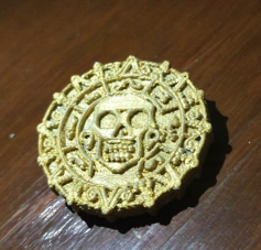 🏴‍☠️ Pirates of the Caribbean Aztec Coin・Free 3D File for ・Cults