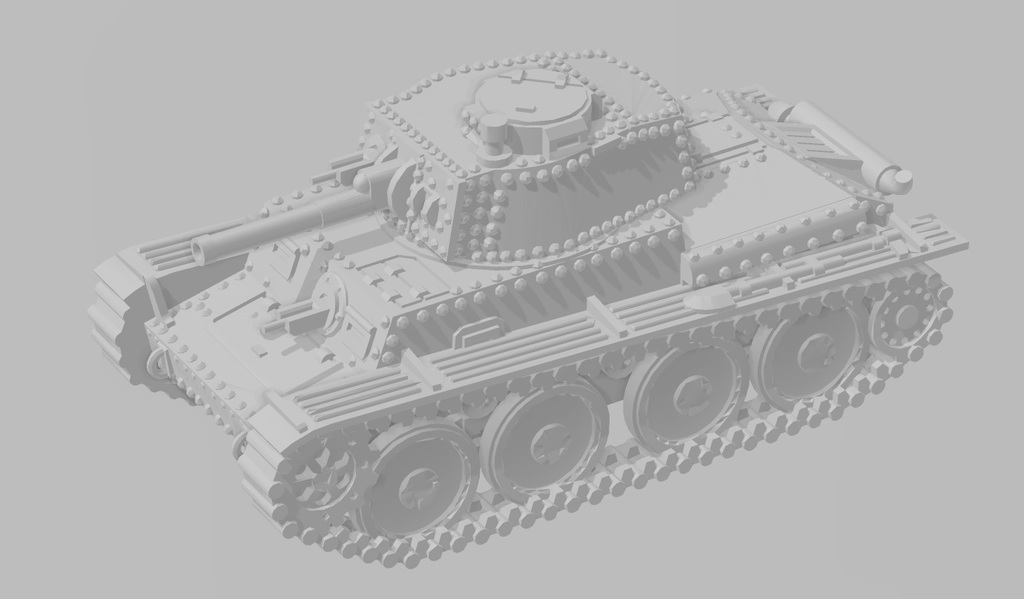 🎲 Armored Fighting Vehicle 38t 1:100 15mm・Free 3D File for ・Cults