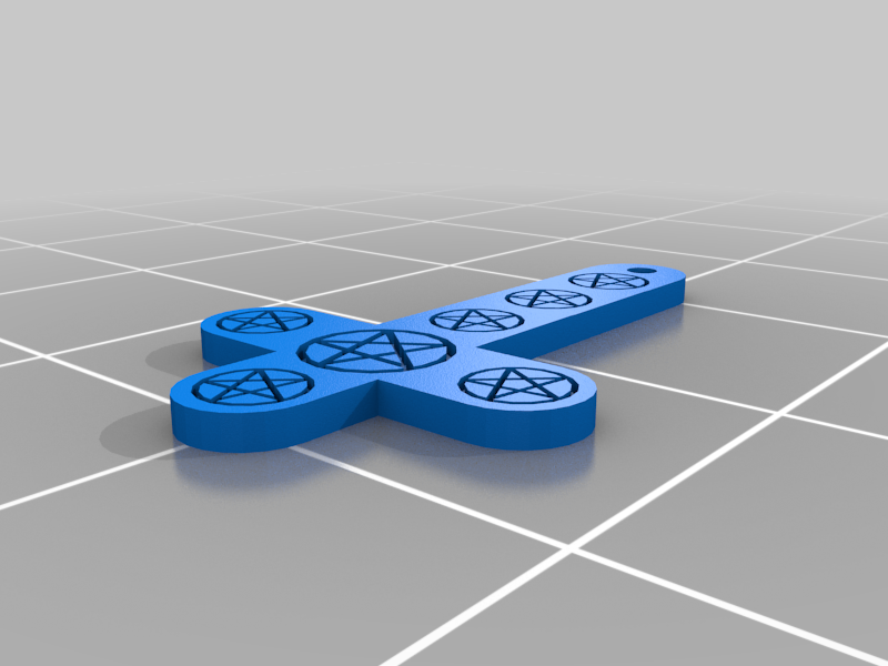 Free 3D file Pentacle/Pentagram Cross Pendant/Keychain ・3D printable ...