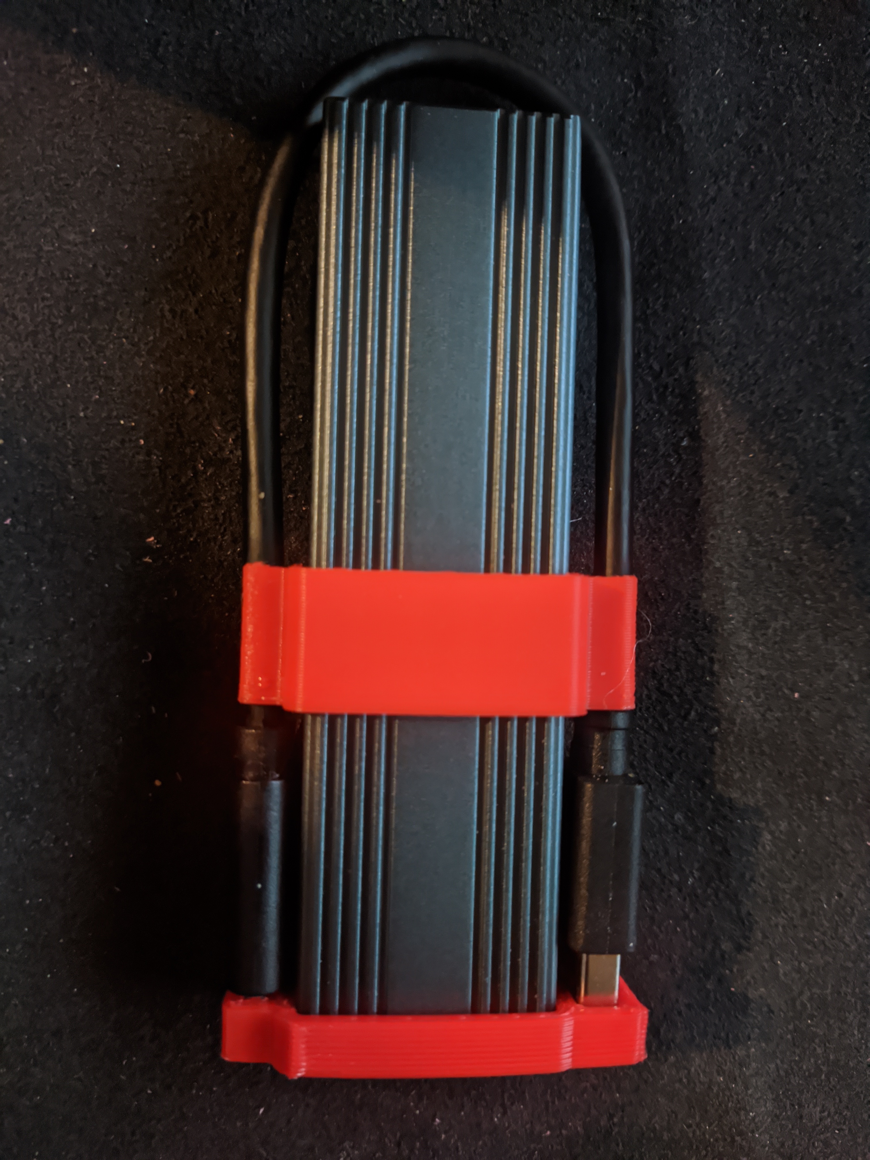3D printed M2 SSD Enclosure USB Cable Holder Accesory・Cults