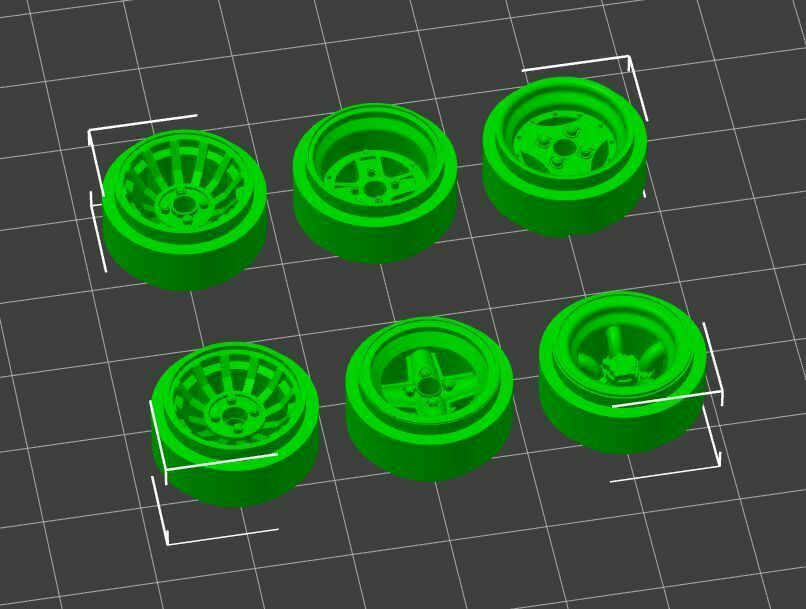🎲 Scalextric - Pack001 wheels・Free STL File for 3D printing・Cults
