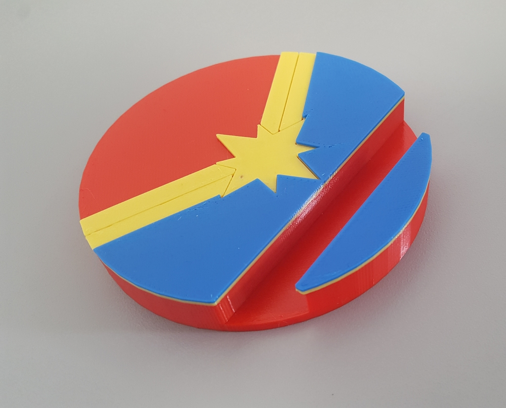 🛡️ Captain Marvel Shield Cell Phone Holder・Free 3D File for ・Cults