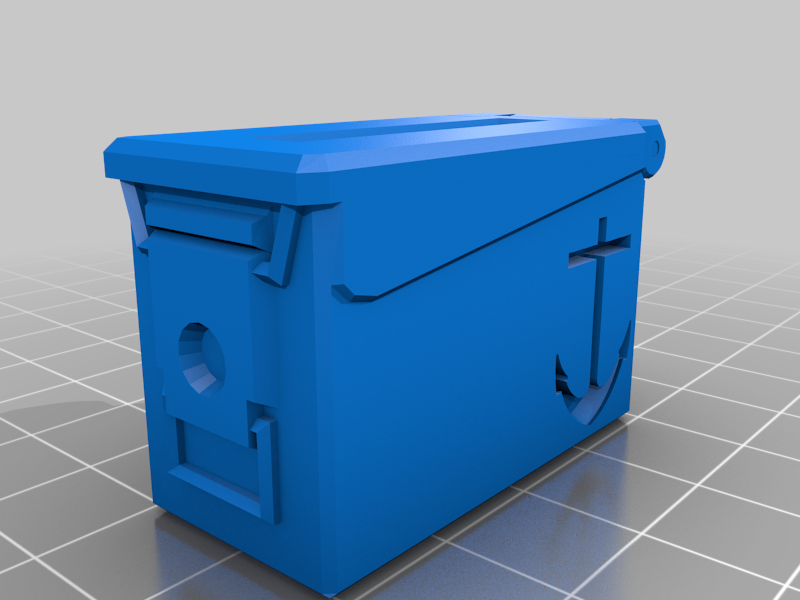 ⚓ Anchor Ammo Box Key Chain・Free STL File for ・Cults