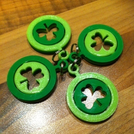 Free 3D file Shamrock Keyring ☘️ ・3D printable model to download・Cults